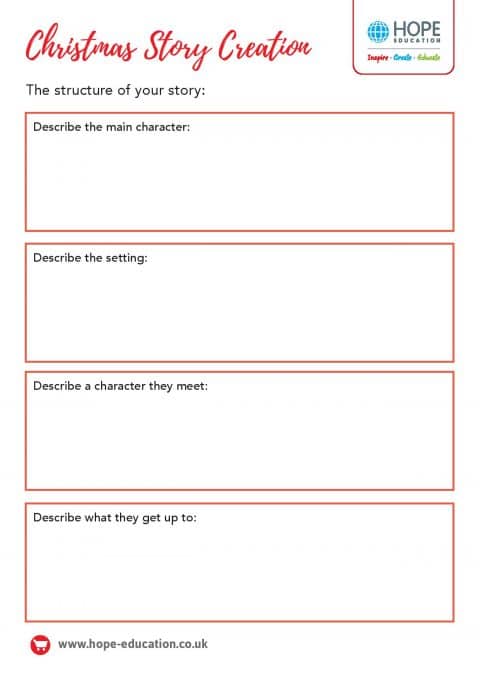 Christmas story creation: A festive English worksheet - Hope Blog