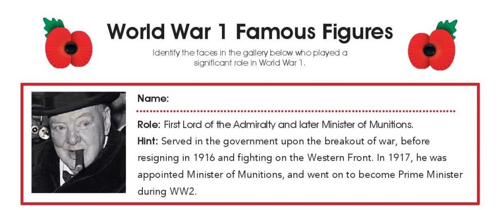 World War 1 lesson resources, timeline, key figures and life - Hope Blog