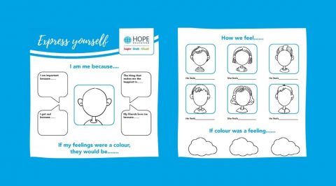 Children's Mental Health Week: Express yourself worksheet - Hope ...