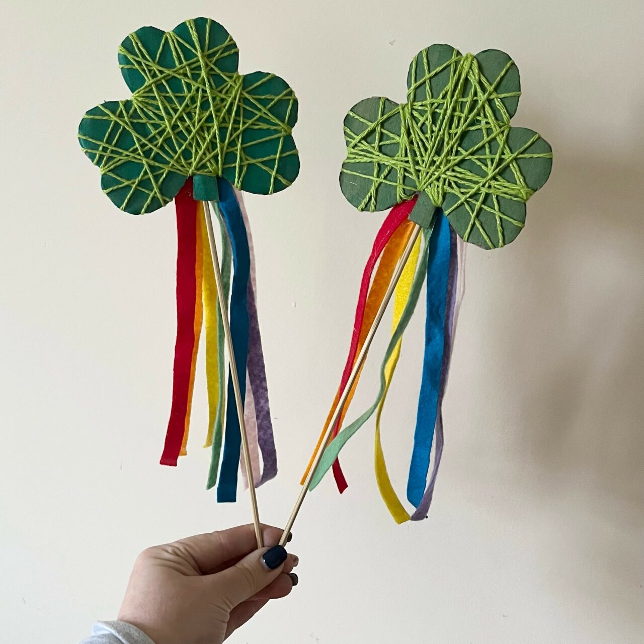 St Patrick's Day Craft - Shamrock Wands - Hope Blog